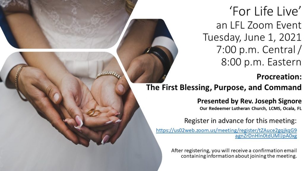 For Life Live – Procreation: The First Blessing, Purpose, and Command ...