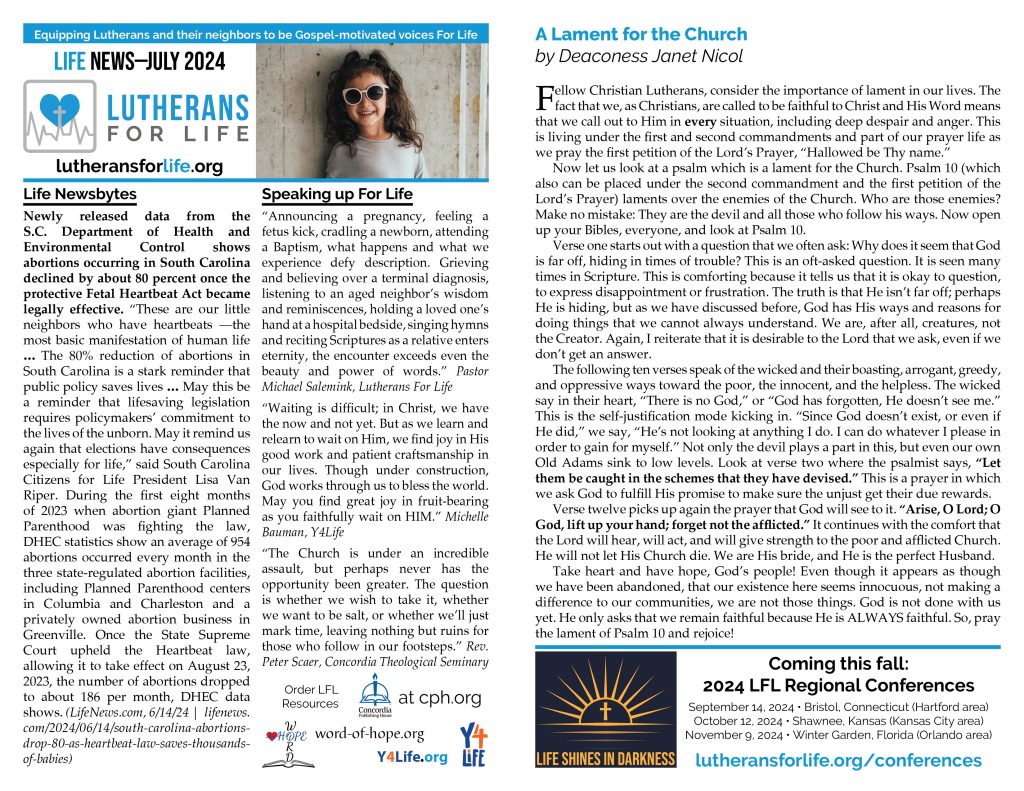 Life News - Lutherans For Life